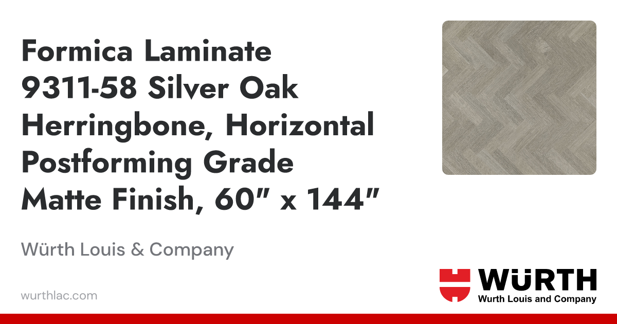 Formica Laminate 9311-58 Silver Oak Herringbone, Horizontal Postforming ...