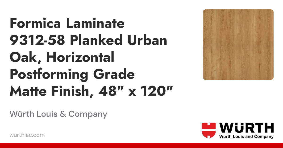 Formica Laminate 9312-58 Planked Urban Oak, Horizontal Postforming ...