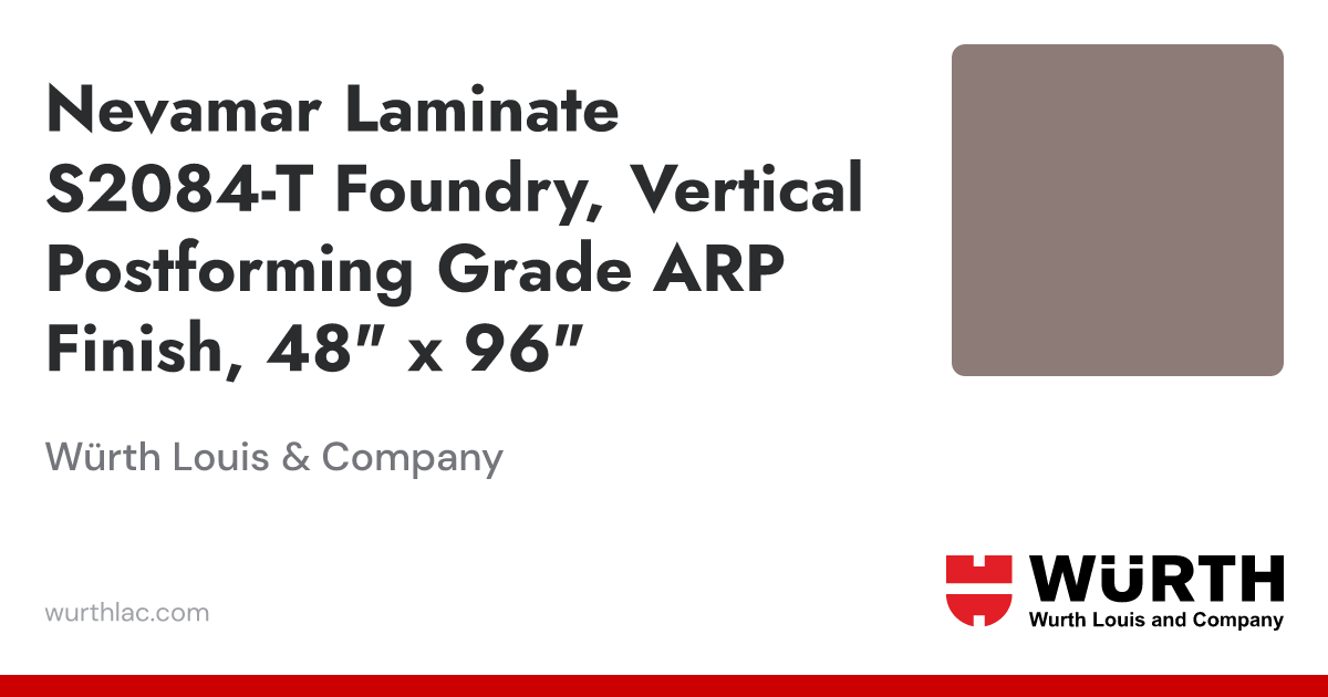 Nevamar Laminate S2084-T Foundry, Vertical Postforming Grade ARP Finish ...