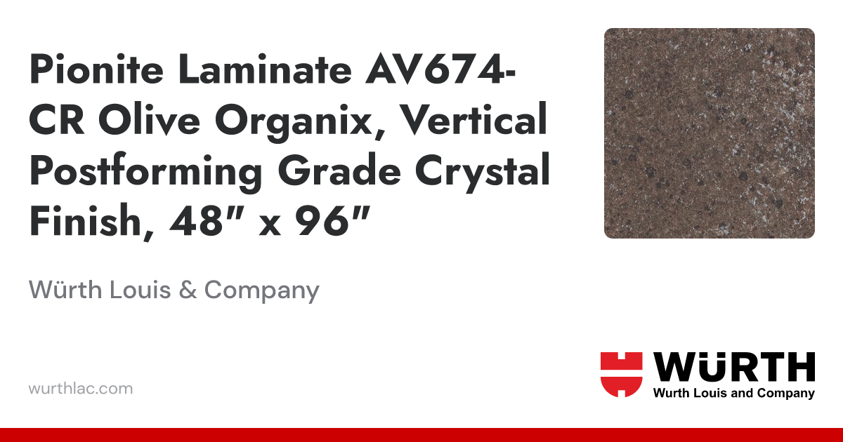 Pionite Laminate AV674-CR Olive Organix, Vertical Postforming Grade ...