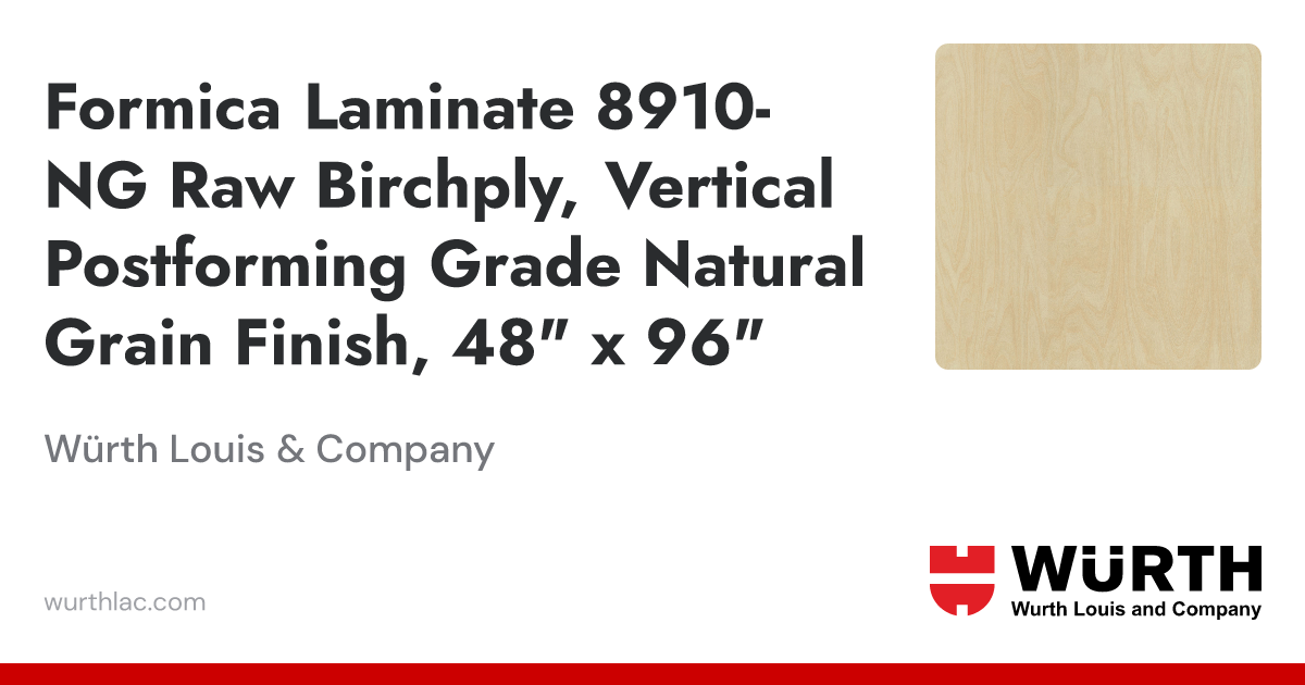 Formica Laminate 8910-NG Raw Birchply, Vertical Postforming Grade ...