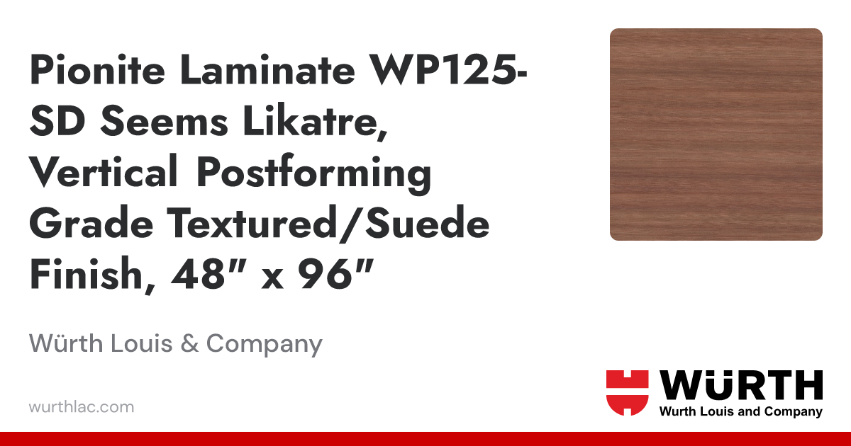 Pionite Laminate WP125-SD Seems Likatre, Vertical Postforming Grade ...