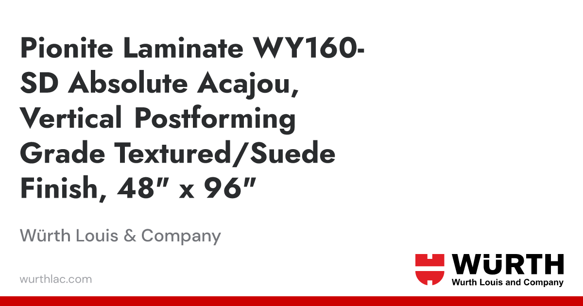 Pionite Laminate WY160-SD Absolute Acajou, Vertical Postforming Grade ...