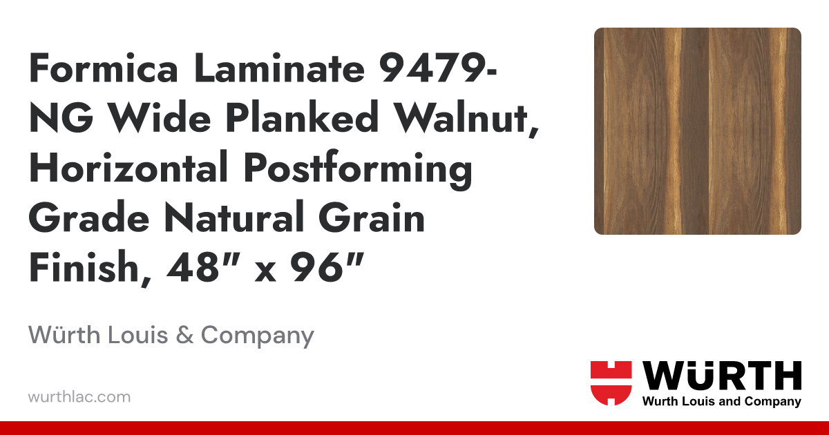 Formica Laminate 9479-NG Wide Planked Walnut, Horizontal Postforming ...
