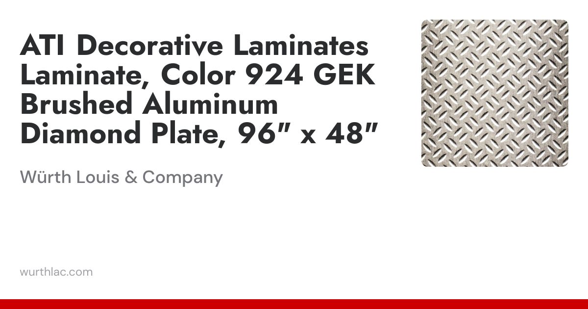 ATI Decorative Laminates Laminate, Color 924 GEK Brushed Aluminum ...