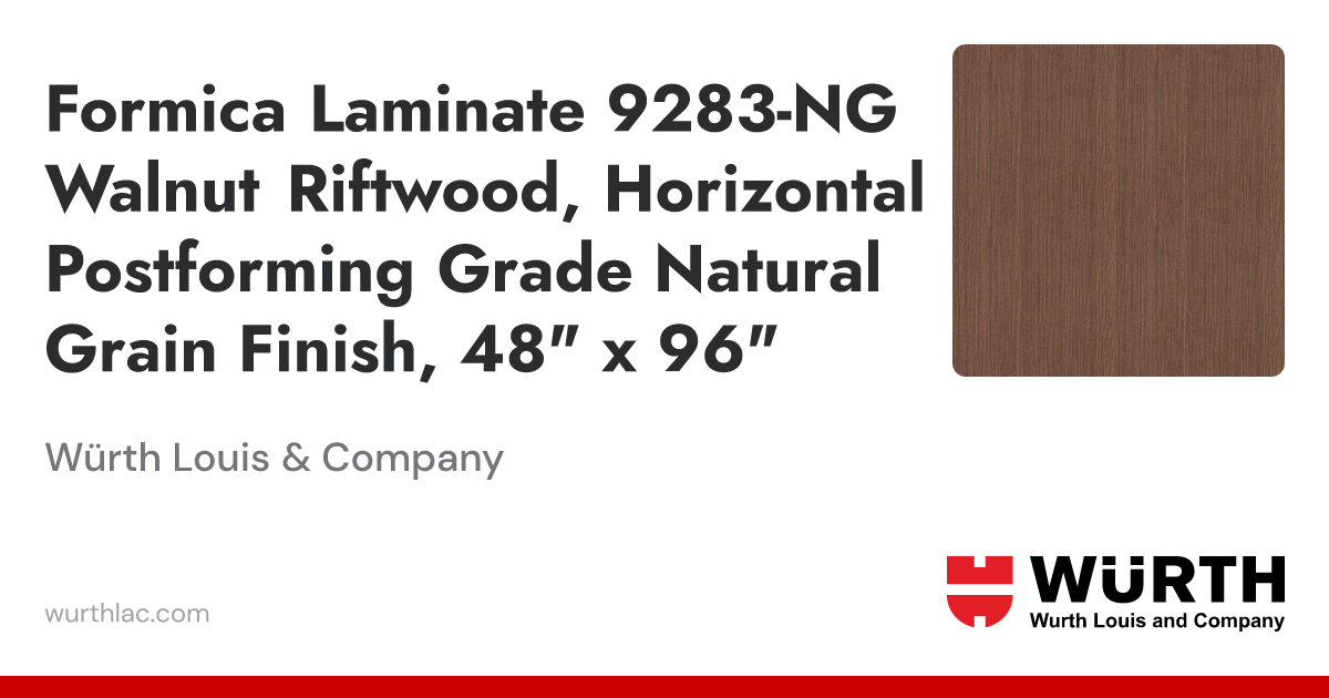 Formica Laminate 9283-NG Walnut Riftwood, Horizontal Postforming Grade ...