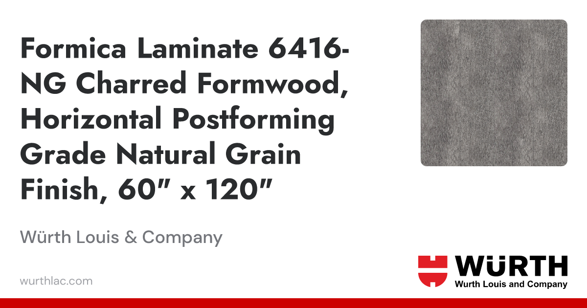 Formica Laminate 6416-NG Charred Formwood, Horizontal Postforming Grade ...