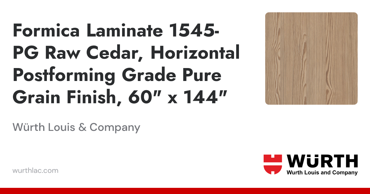 Formica Laminate 1545-PG Raw Cedar, Horizontal Postforming Grade Pure ...