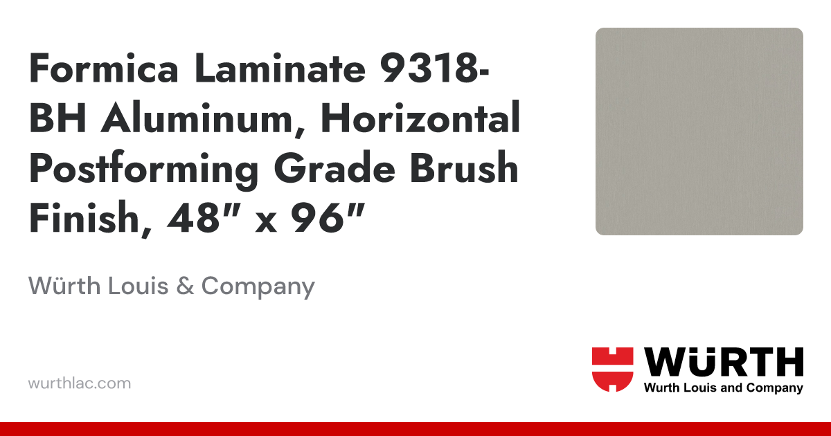 Formica Laminate 9318-BH Aluminum, Horizontal Postforming Grade Brush ...