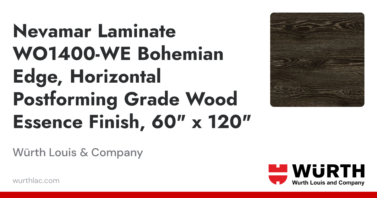 Nevamar Laminate WO1400-WE Bohemian Edge, Horizontal Postforming Grade ...