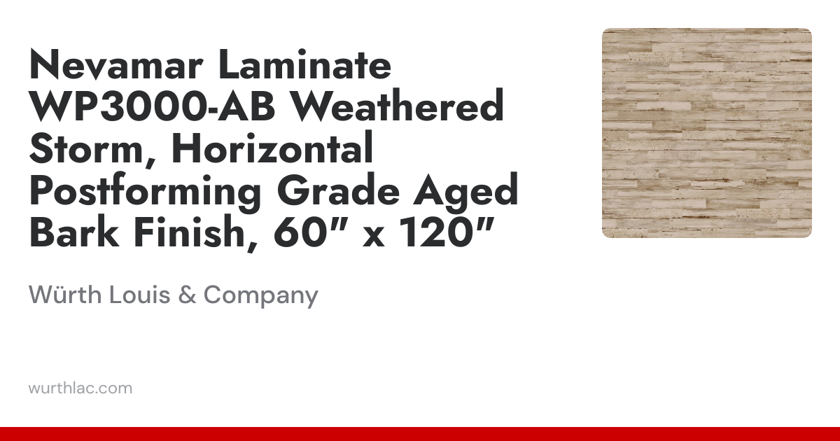 Nevamar Laminate WP3000-AB Weathered Storm, Horizontal Postforming ...