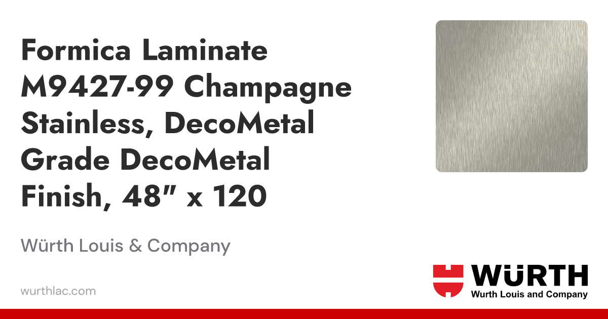 Formica Laminate M9427-99 Champagne Stainless, DecoMetal Grade ...