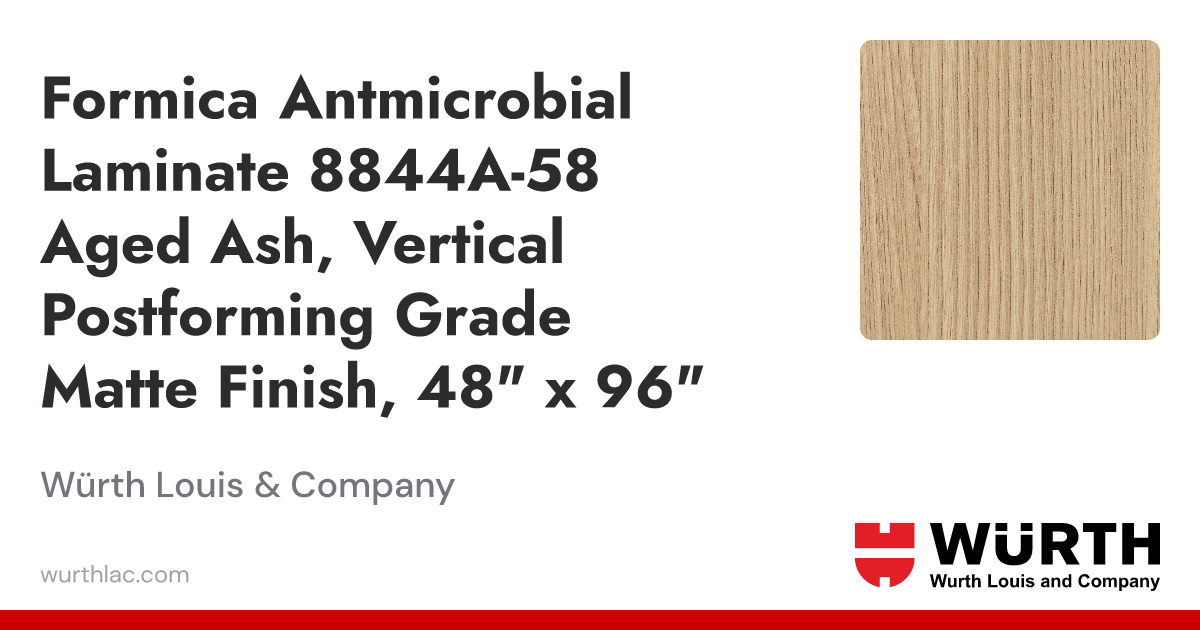 Formica Antmicrobial Laminate 8844A-58 Aged Ash, Vertical Postforming ...