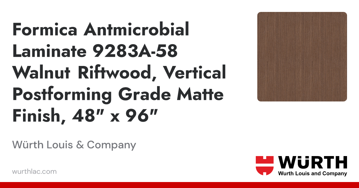 Formica Antmicrobial Laminate 9283A-58 Walnut Riftwood, Vertical ...