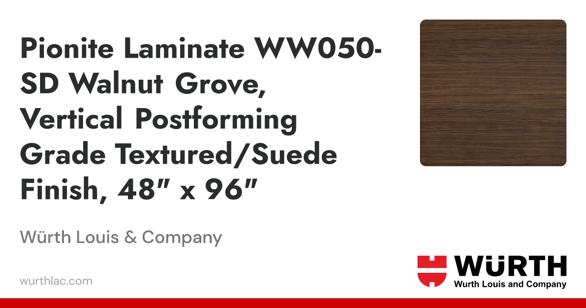 Pionite Laminate WW050-SD Walnut Grove, Vertical Postforming Grade ...