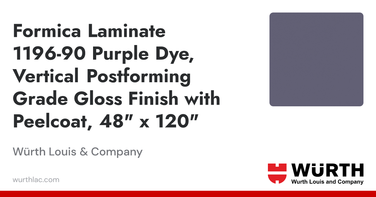 Formica Laminate 1196-90 Purple Dye, Vertical Postforming Grade Gloss ...