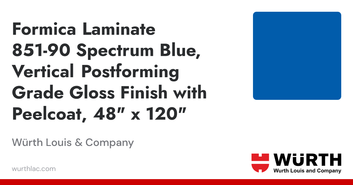 Formica Laminate 851-90 Spectrum Blue, Vertical Postforming Grade Gloss ...