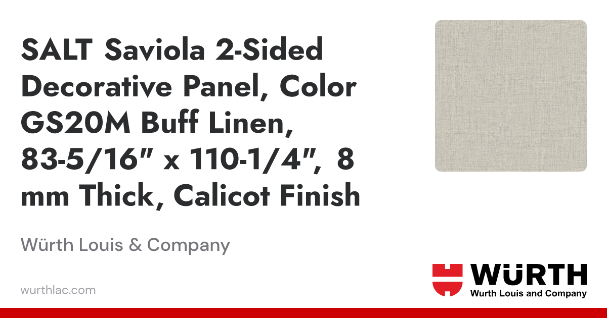 SALT Saviola 2-Sided Decorative Panel, Color GS20M Buff Linen, 83-5/16 ...