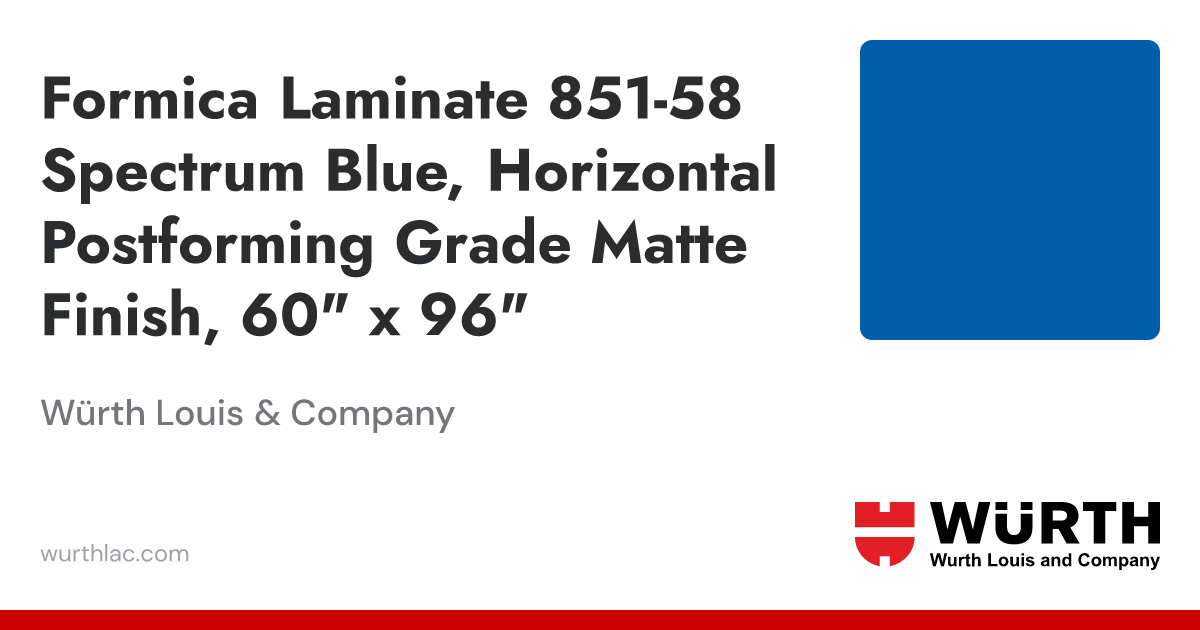 Formica Laminate 851-58 Spectrum Blue, Horizontal Postforming Grade ...