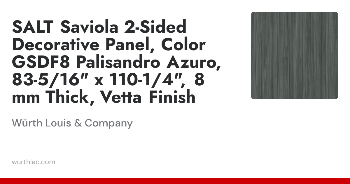 SALT Saviola 2-Sided Decorative Panel, Color GSDF8 Palisandro Azuro, 83 ...