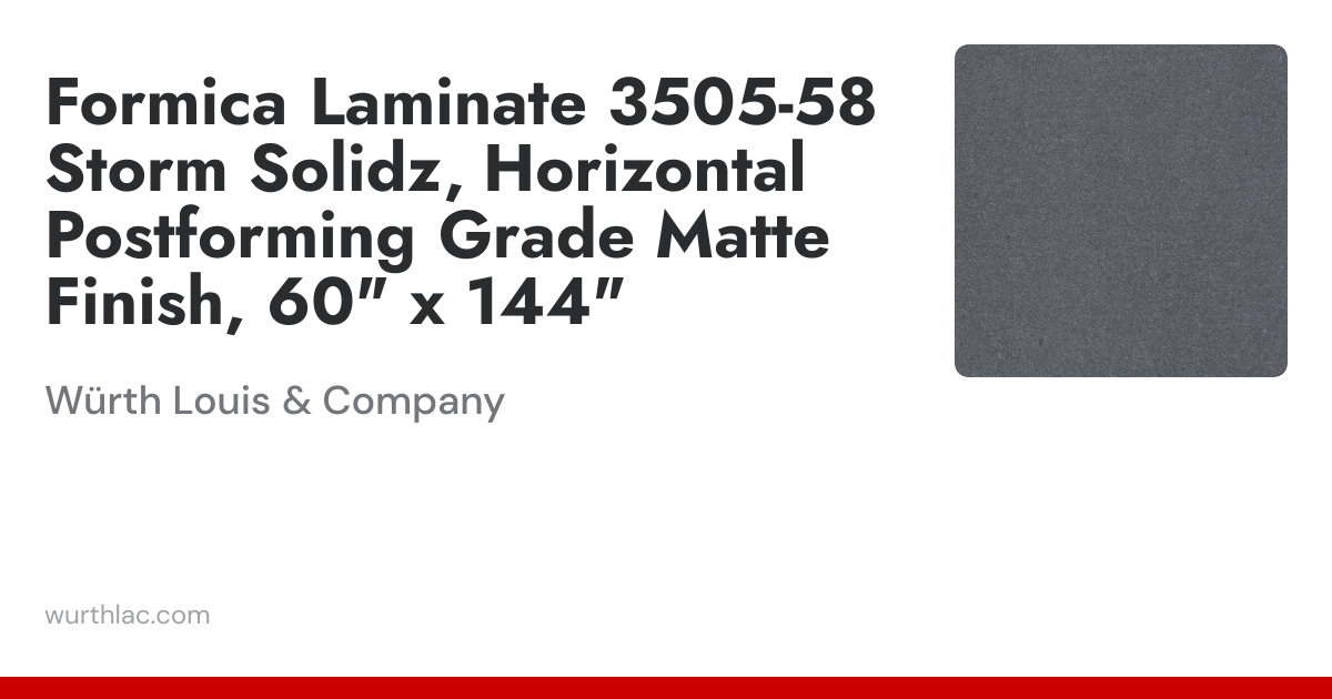 Formica Laminate 3505-58 Storm Solidz, Horizontal Postforming Grade ...