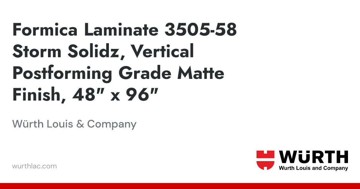 Formica Laminate 3505-58 Storm Solidz, Vertical Postforming Grade Matte ...