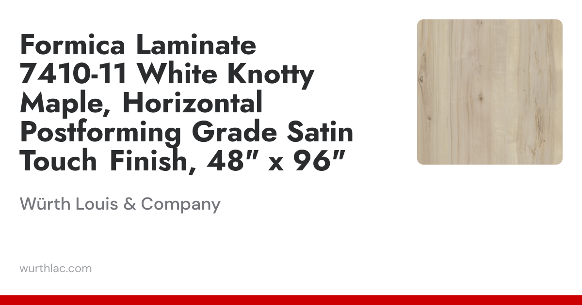 Formica Laminate 7410-11 White Knotty Maple, Horizontal Postforming ...