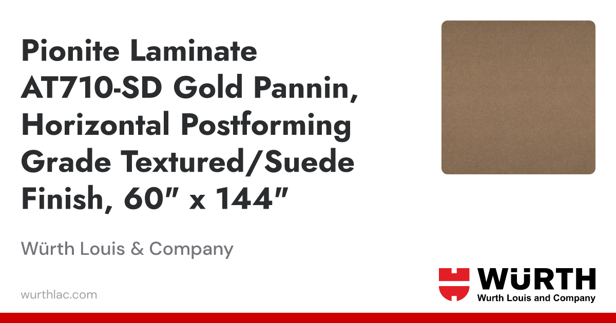 Pionite Laminate AT710-SD Gold Pannin, Horizontal Postforming Grade ...