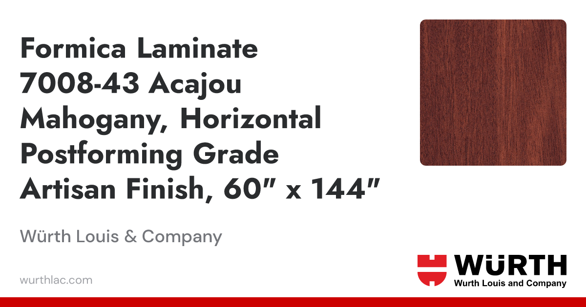 Formica Laminate 7008-43 Acajou Mahogany, Horizontal Postforming Grade ...