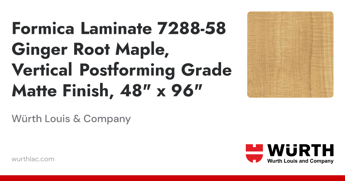 Formica Laminate 7288-58 Ginger Root Maple, Vertical Postforming Grade ...
