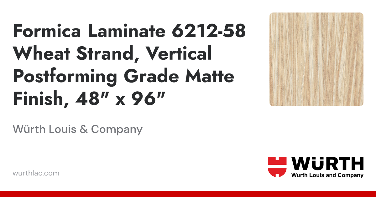 Formica Laminate 6212-58 Wheat Strand, Vertical Postforming Grade Matte ...