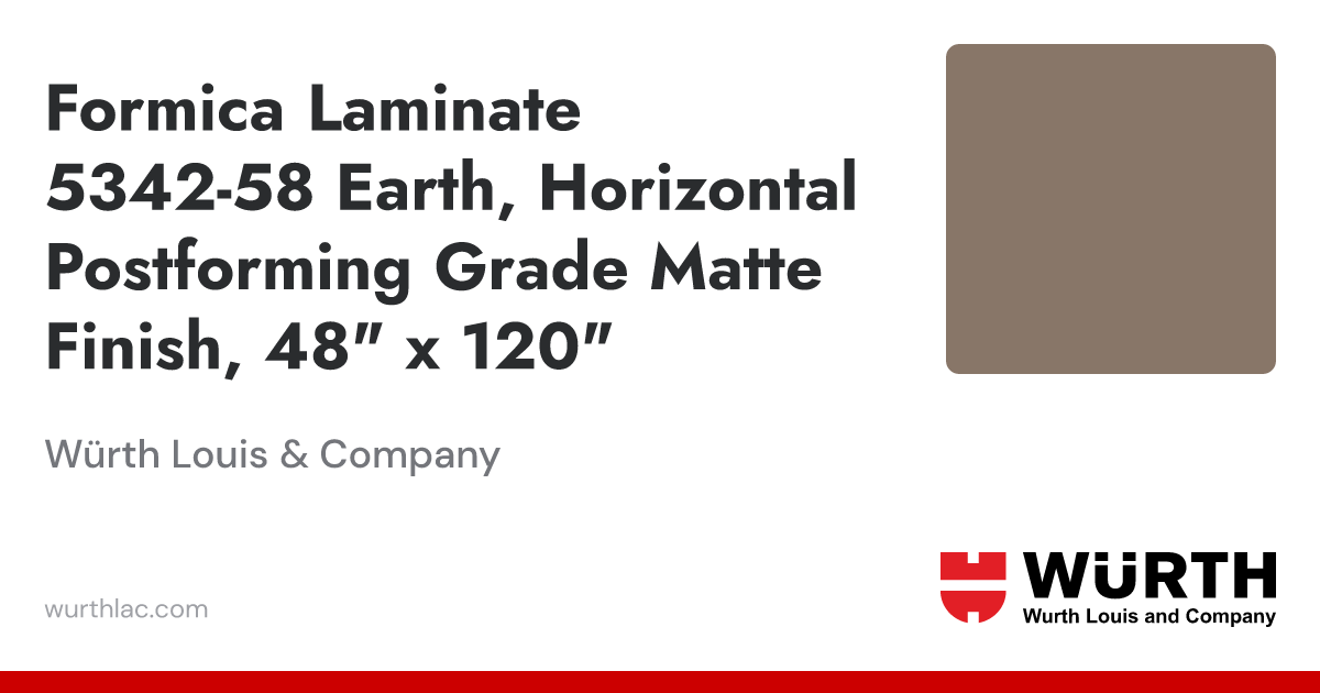 Formica Laminate 5342-58 Earth, Horizontal Postforming Grade Matte ...