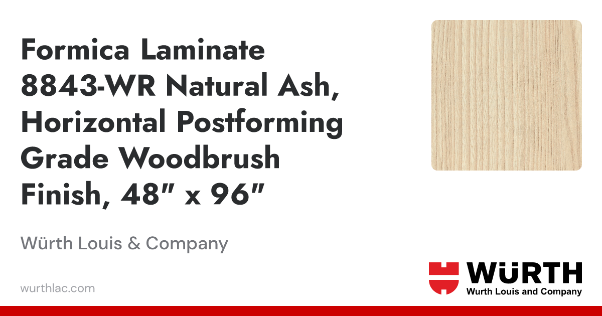 Formica Laminate 8843-WR Natural Ash, Horizontal Postforming Grade ...