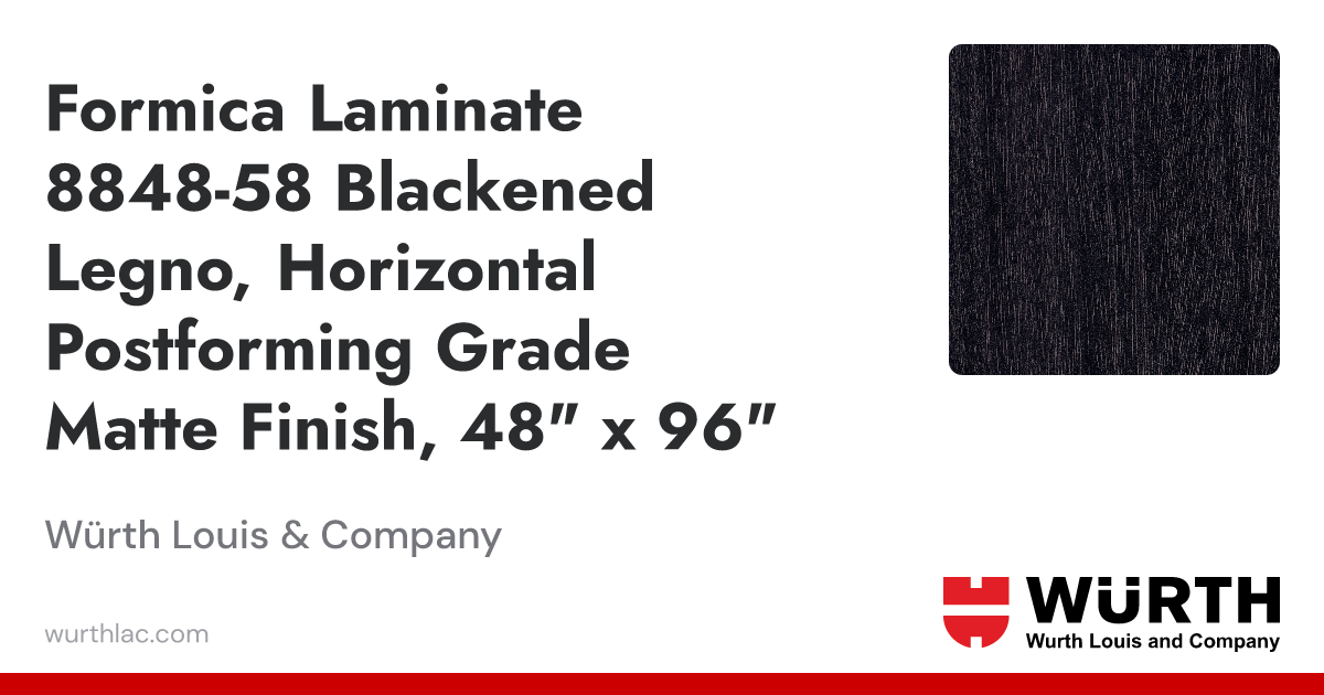 Formica Laminate 8848-58 Blackened Legno, Horizontal Postforming Grade ...