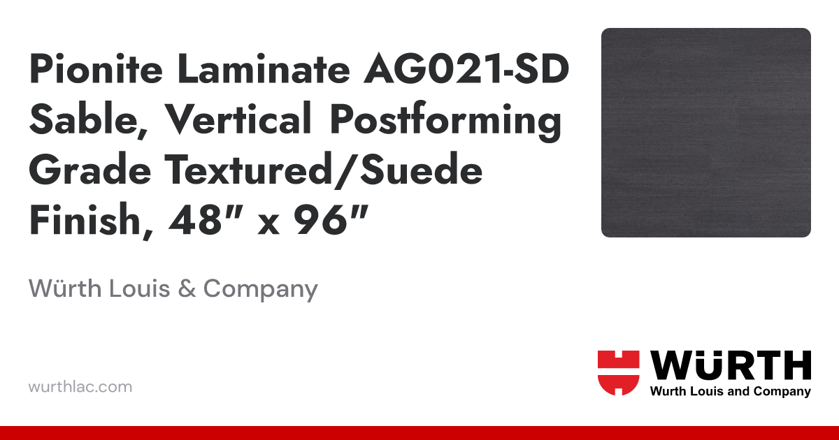 Pionite Laminate AG021-SD Sable, Vertical Postforming Grade Textured ...
