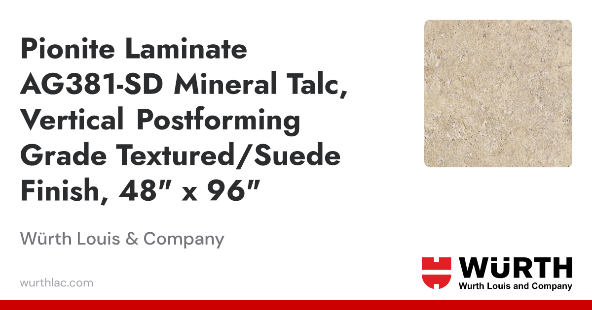 Pionite Laminate AG381-SD Mineral Talc, Vertical Postforming Grade ...