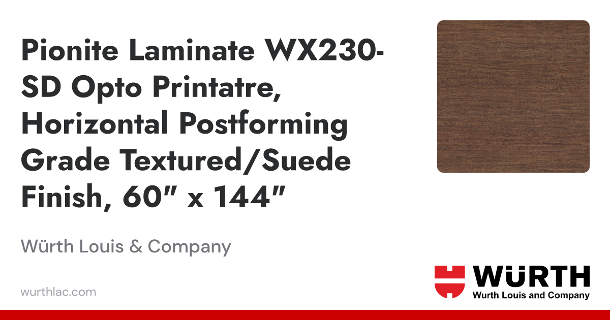 Pionite Laminate WX230-SD Opto Printatre, Horizontal Postforming Grade ...