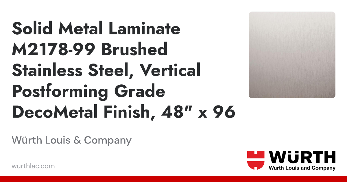Solid Metal Laminate M2178-99 Brushed Stainless Steel, Vertical ...