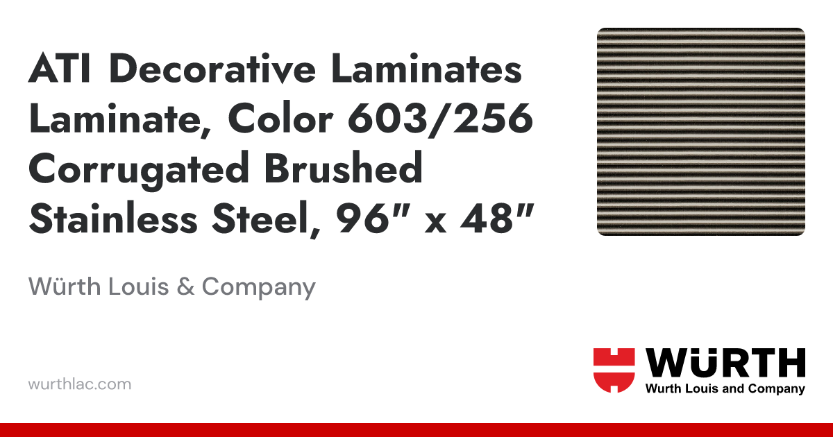ATI Decorative Laminates Laminate, Color 603/256 Corrugated Brushed ...
