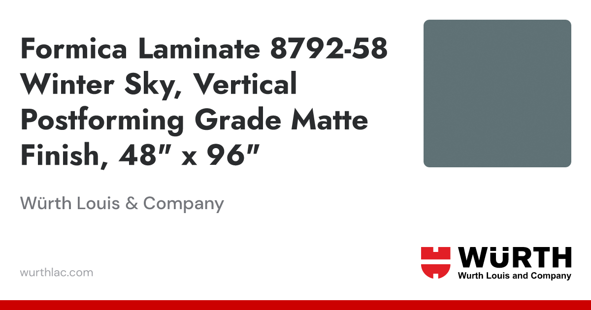Formica Laminate 8792-58 Winter Sky, Vertical Postforming Grade Matte ...