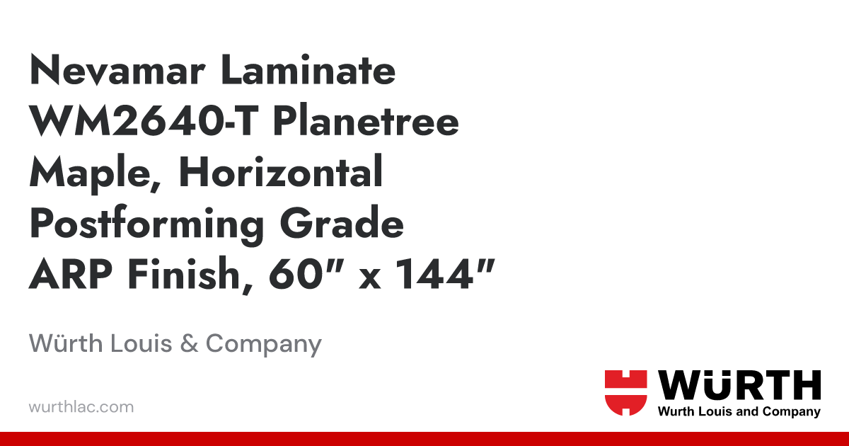 Nevamar Laminate WM2640-T Planetree Maple, Horizontal Postforming Grade ...
