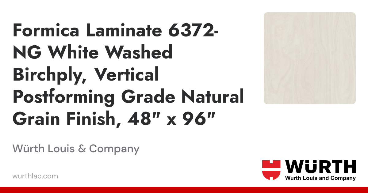 Formica Laminate 6372-NG White Washed Birchply, Vertical Postforming ...