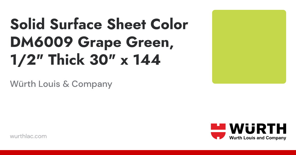 Solid Surface Sheet Color DM6009 Grape Green, 1/2" Thick 30" x 144 ...