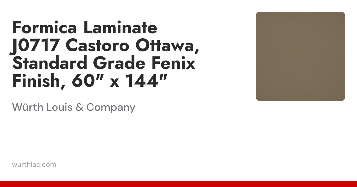 Formica Laminate J0717 Castoro Ottawa, Standard Grade Fenix Finish, 60 ...