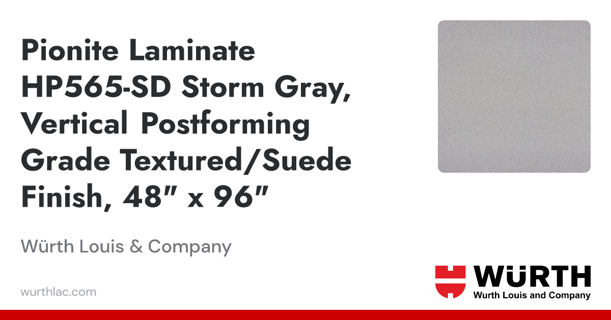 Pionite Laminate HP565-SD Storm Gray, Vertical Postforming Grade ...