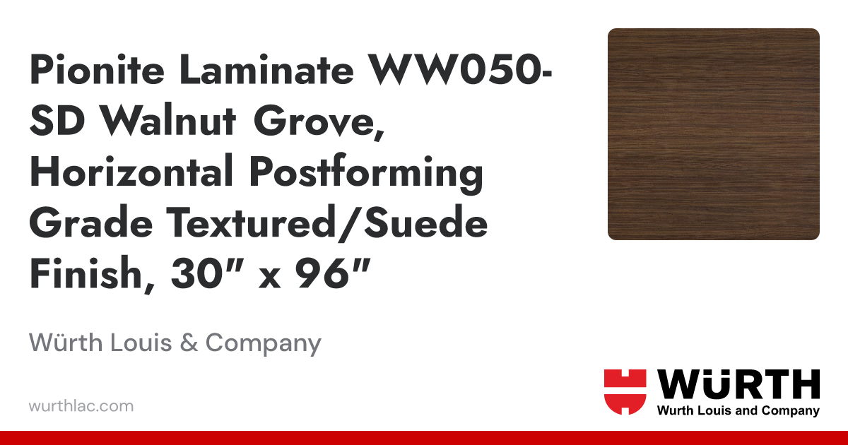 Pionite Laminate WW050-SD Walnut Grove, Horizontal Postforming Grade ...