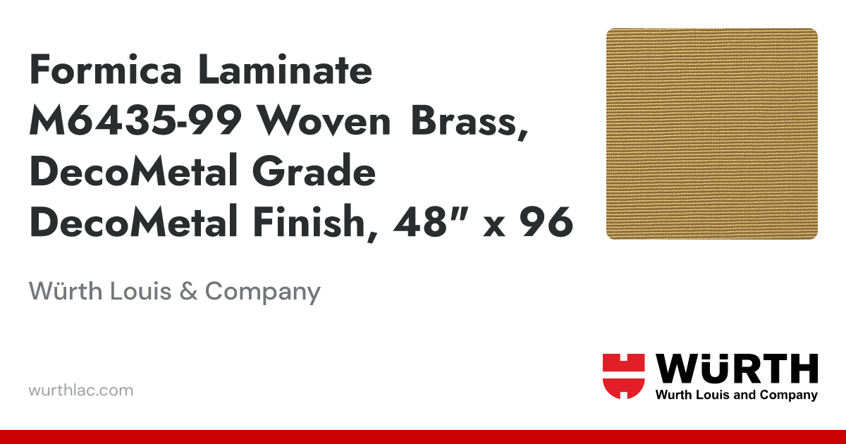 Formica Laminate M6435-99 Woven Brass, DecoMetal Grade DecoMetal Finish ...