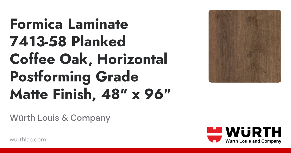 Formica Laminate 7413-58 Planked Coffee Oak, Horizontal Postforming ...