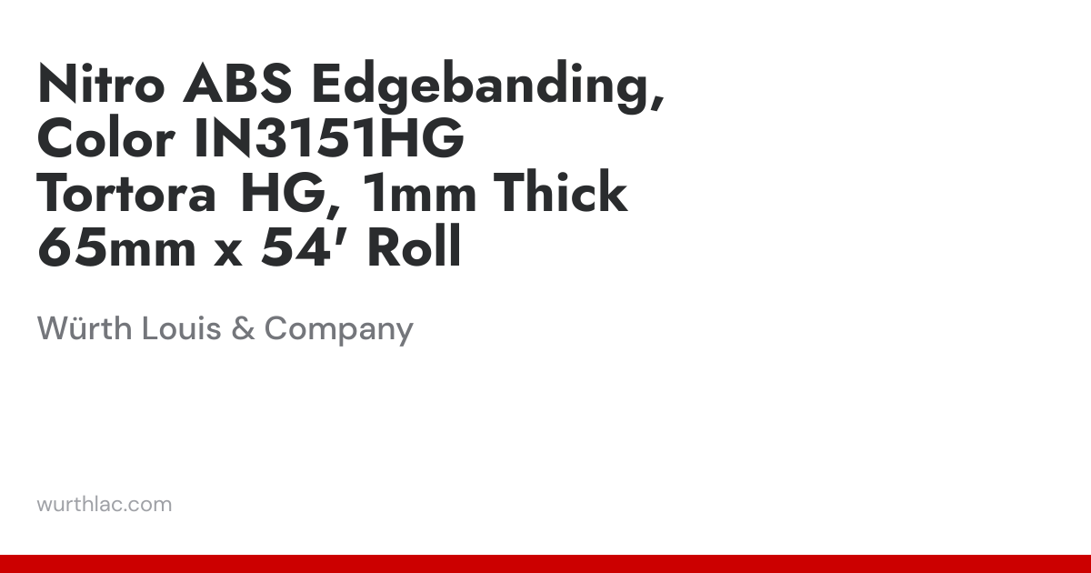 Nitro ABS Edgebanding, Color IN3151HG Tortora HG, 1mm Thick 65mm x 54 ...