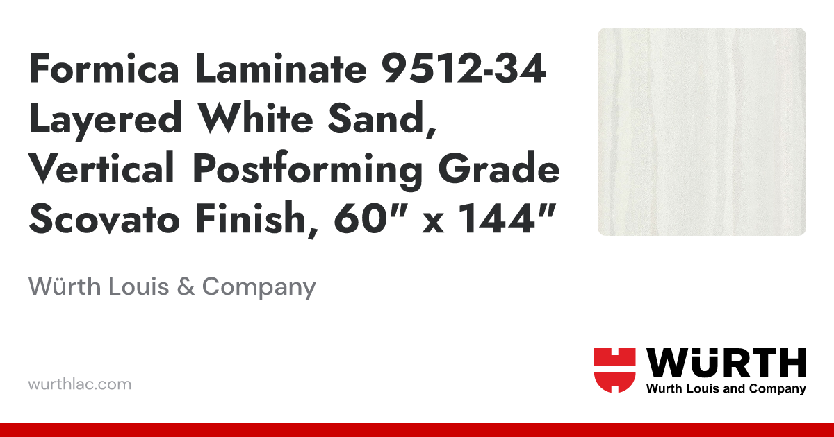 Formica Laminate 9512-34 Layered White Sand, Vertical Postforming Grade ...
